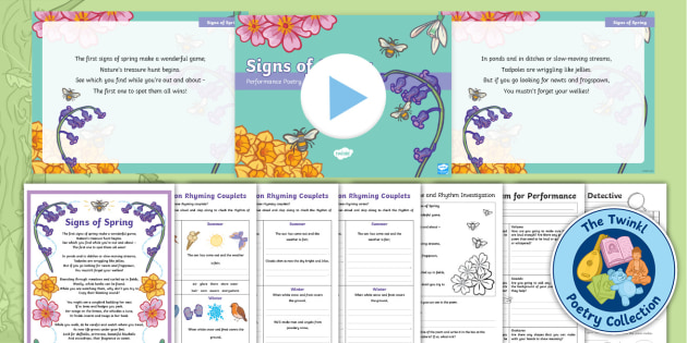 'Signs of Spring' – Springtime Rhyming Poem for KS1